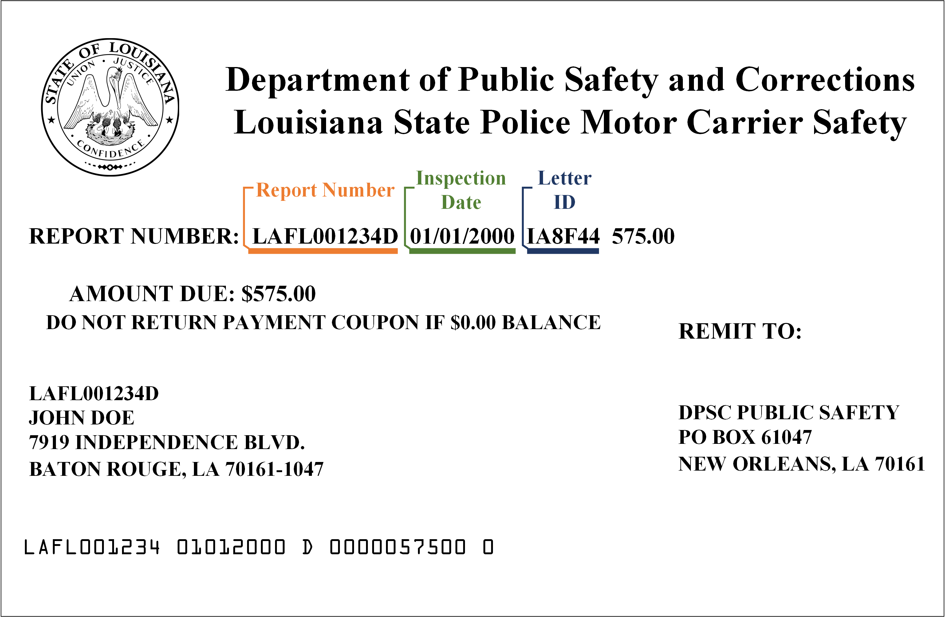 Louisiana Department Of Public Safety - MCSAP